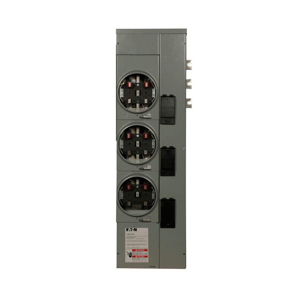 Eaton 125 Amp 3-Space Residential Load Center Meter Stack 120/240 Volts ...