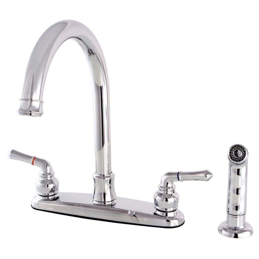 Kingston Brass Naples 2 Handle Deck Mount Centerset Kitchen Faucets