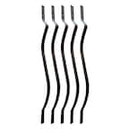 Pegatha 32-1/4 in. x 1 in. Black Aluminum Face Mount Deck Railing ...