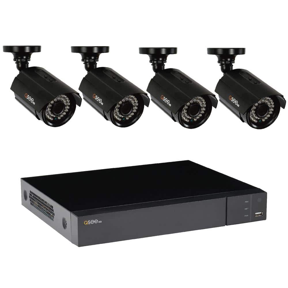 Q-SEE 8-Channel 1080p 1TB Video Surveillance System with 4 HD Bullet ...
