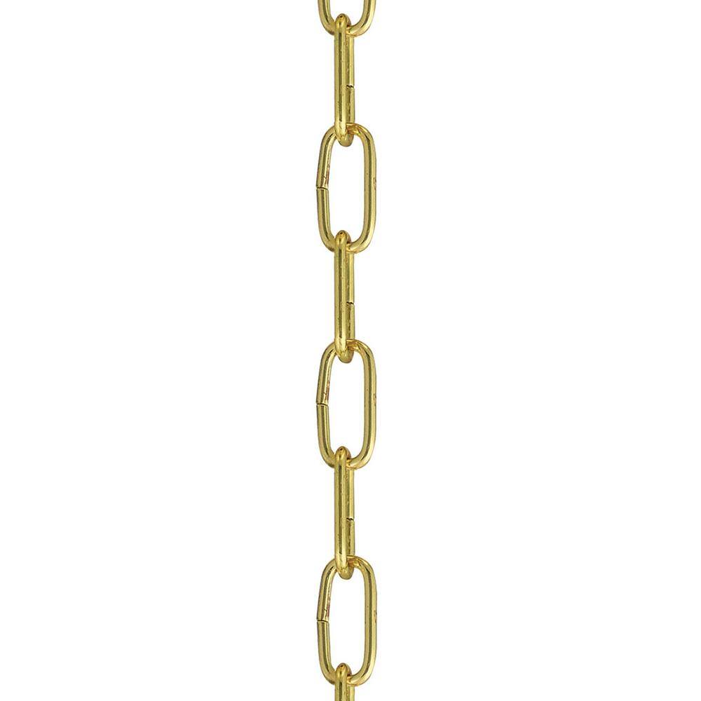 AVIANCE LIGHTING 9 ft. Polished Brass Heavy-Duty Decorative Chain ...