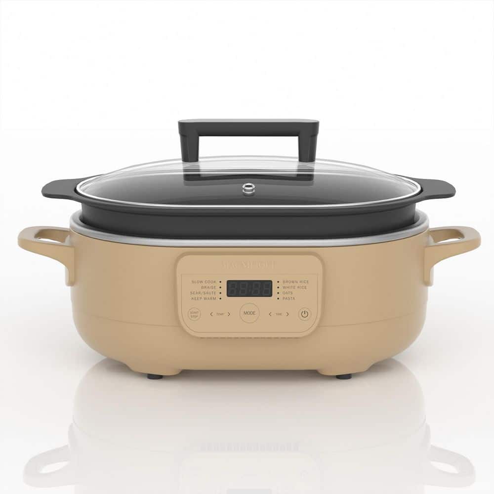 Zing 6 QT Brown Sugar Color Programmable Slow Cooker with Detachable ...
