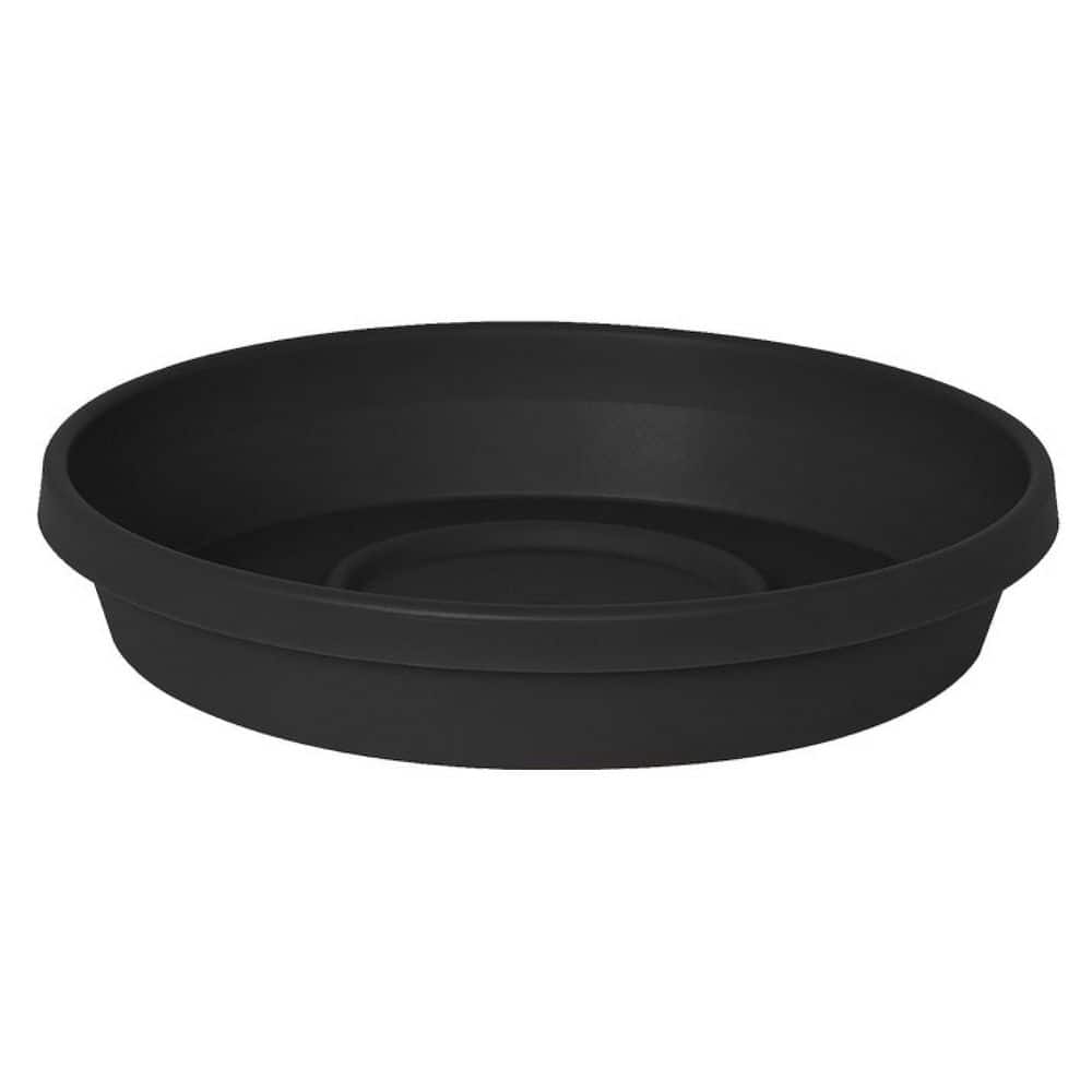 Bloem 14 in. Terra Black Saucer STT1400 - The Home Depot