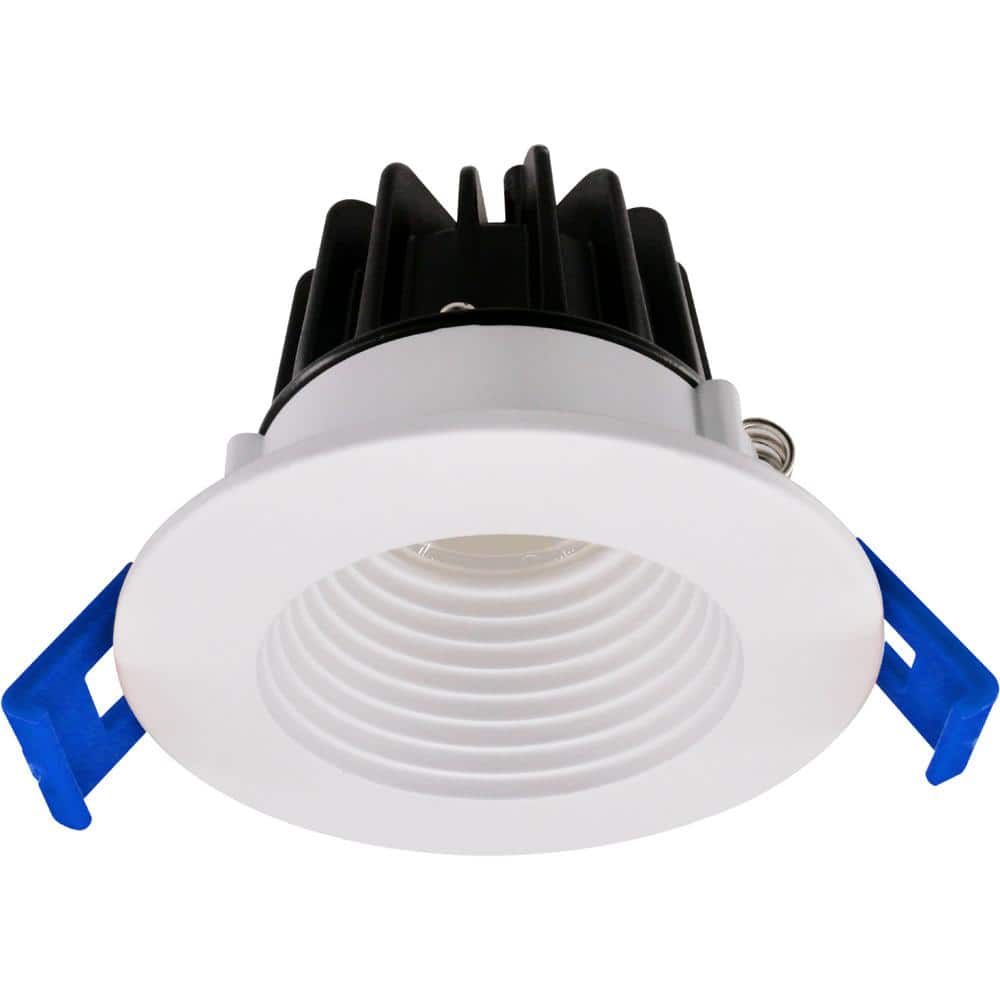 EnviroLite 2 in. White 4000K Canless Remodel Baffle Integrated LED ...