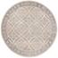 Safavieh Brentwood Cream/Grey 5 ft. x 5 ft. Round Border Area Rug ...