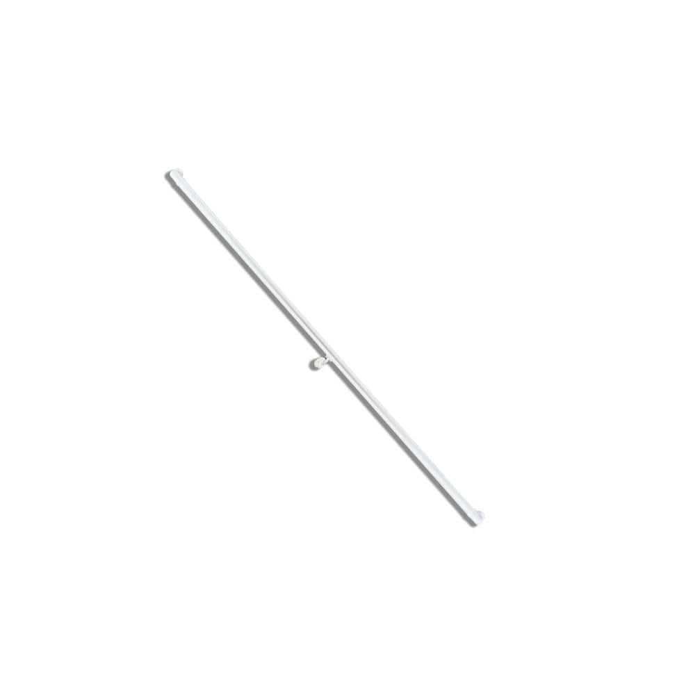 Weatherables 8 ft. L x 1.5 in. D Textured White Aluminum ADA Rail/Grab ...