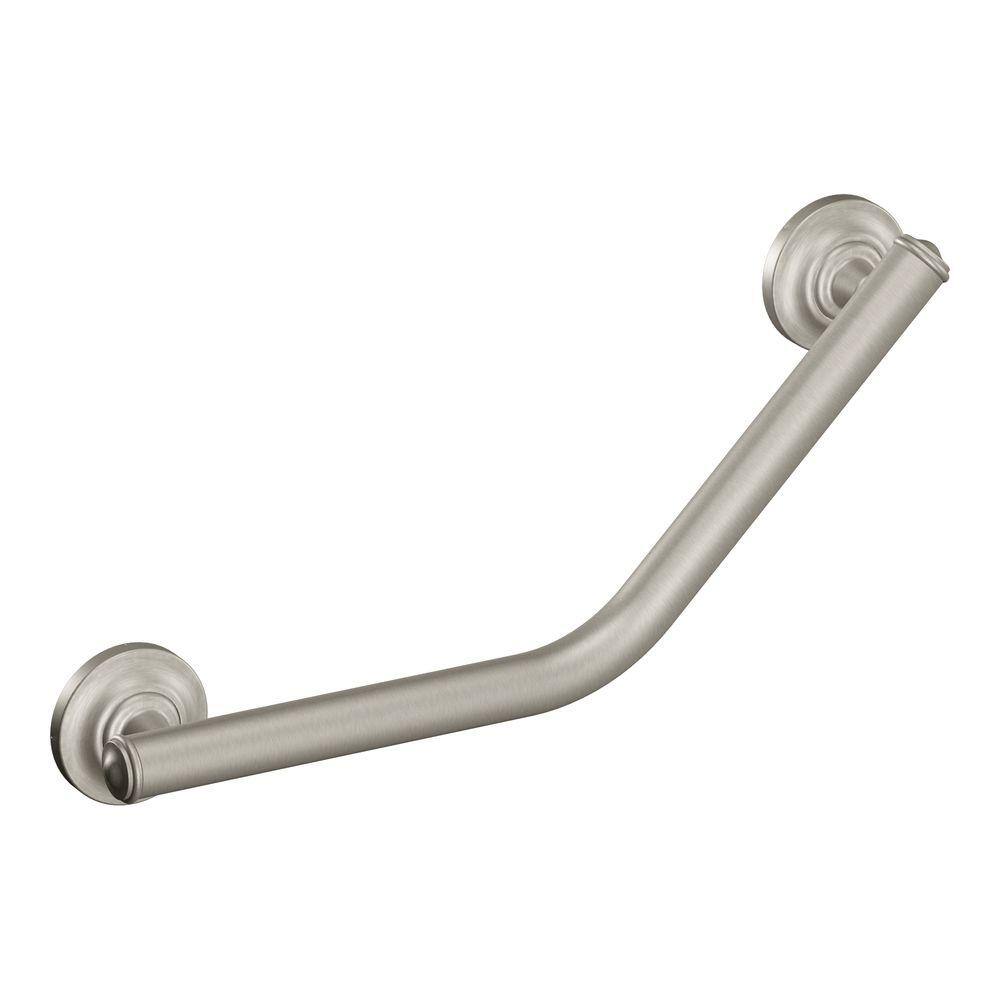 MOEN Home Care 16 In X 1 1 4 In Designer Angled Grab Bar With