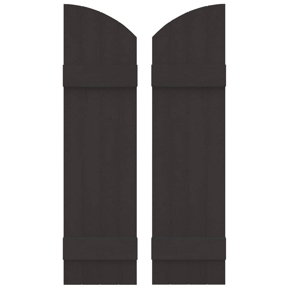 Builders Edge 14 in. W x 45 in. H Vinyl Exterior Arch Top Joined Board ...