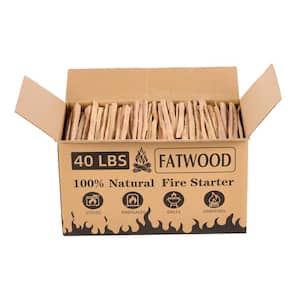 40 lbs. Fatwood Fire Starter Sticks,Pine Fire Starter Stick,100% ...