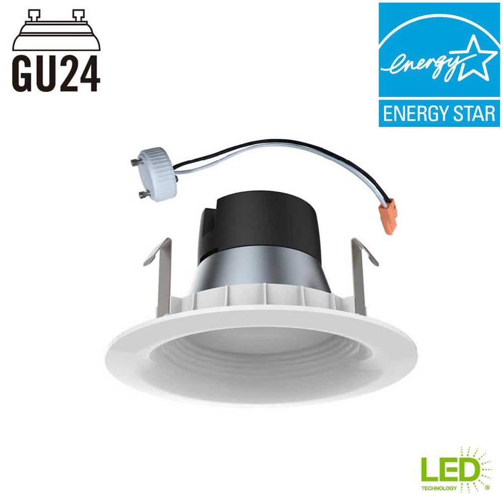 EcoSmart 65W Equivalent Daylight 4 in. GU24 Dimmable Downlight LED ...