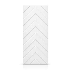 JELD-WEN 36 in. x 96 in. Madison White Painted Smooth Solid Core Molded ...