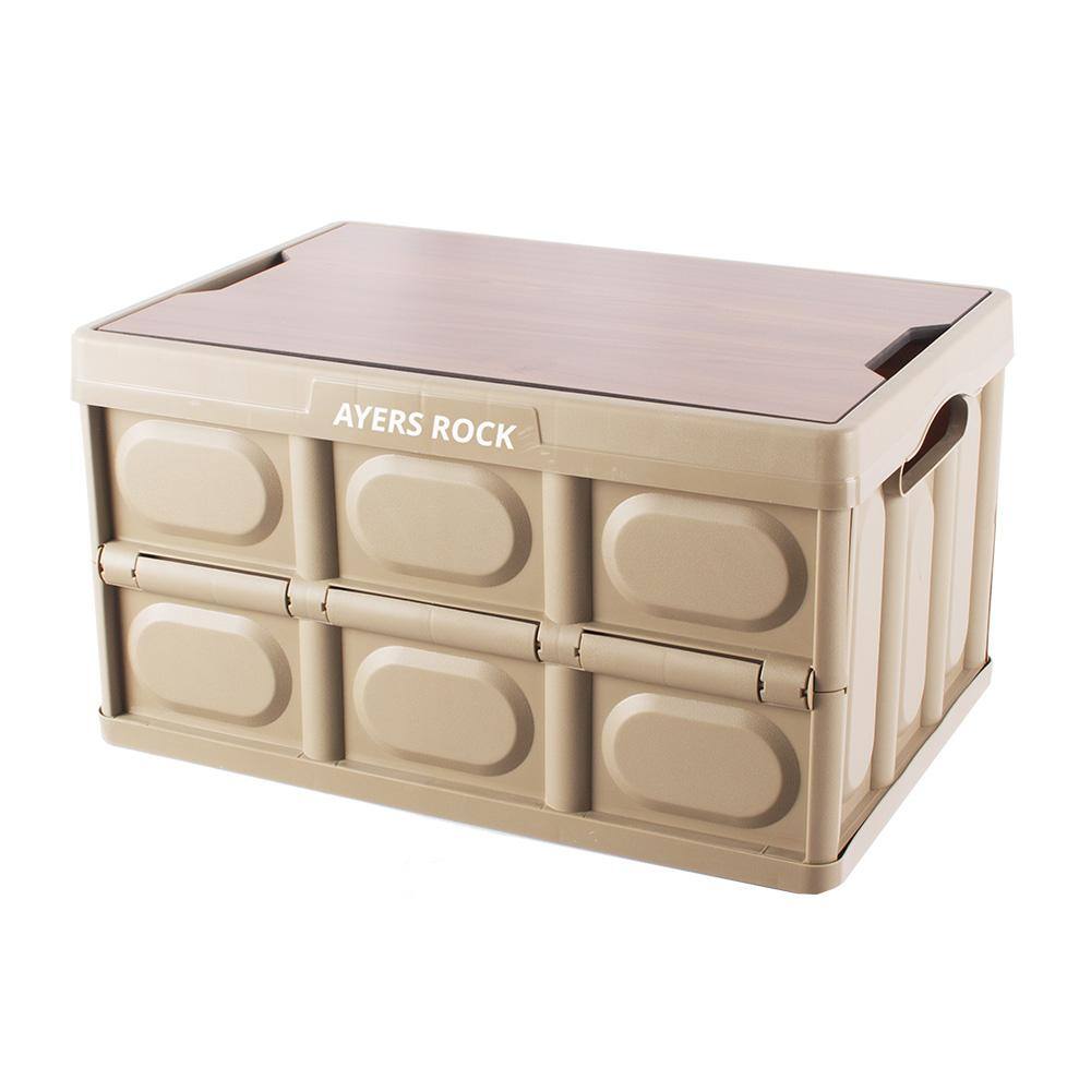 Ayer Rock 16 Gal. Storage Box in Tan with General-Pocket Type Camping ...
