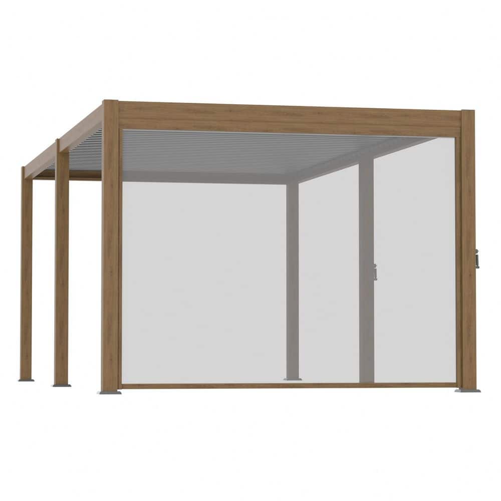 JOYESERY 12 ft. Outdoor Shade Pull Down Privacy Screen for Pergola ...
