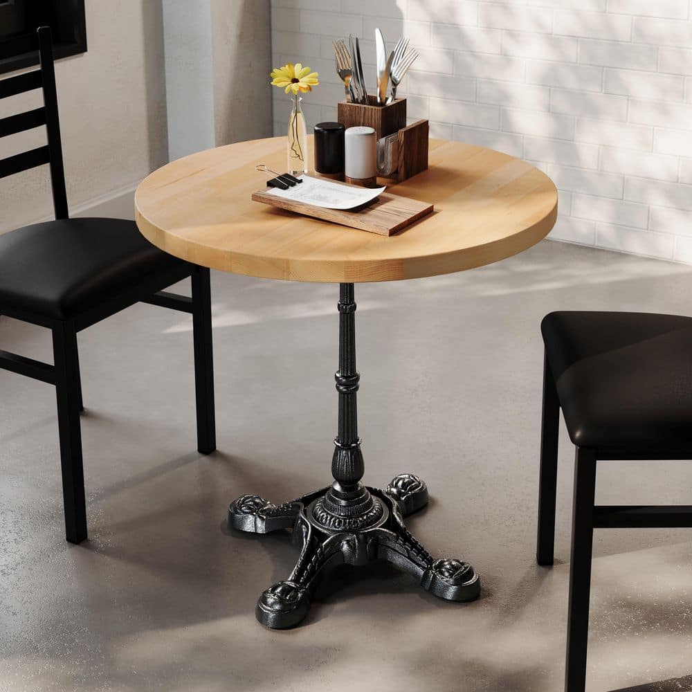 Carnegy Avenue Bennett Contemporary Natural Top/Black Base Wood 30 in ...