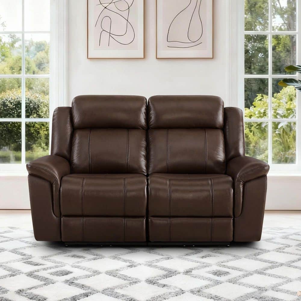 Spruce & Spring Philip Rectangle 66.14 in. Rolled Arm 2-piece Genuine ...