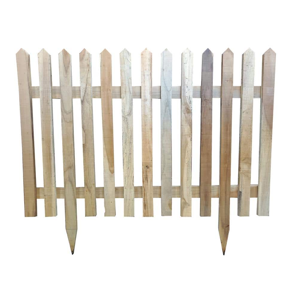 MGP 30 in. H, Teak Picket Garden Fence TPE-30 - The Home Depot