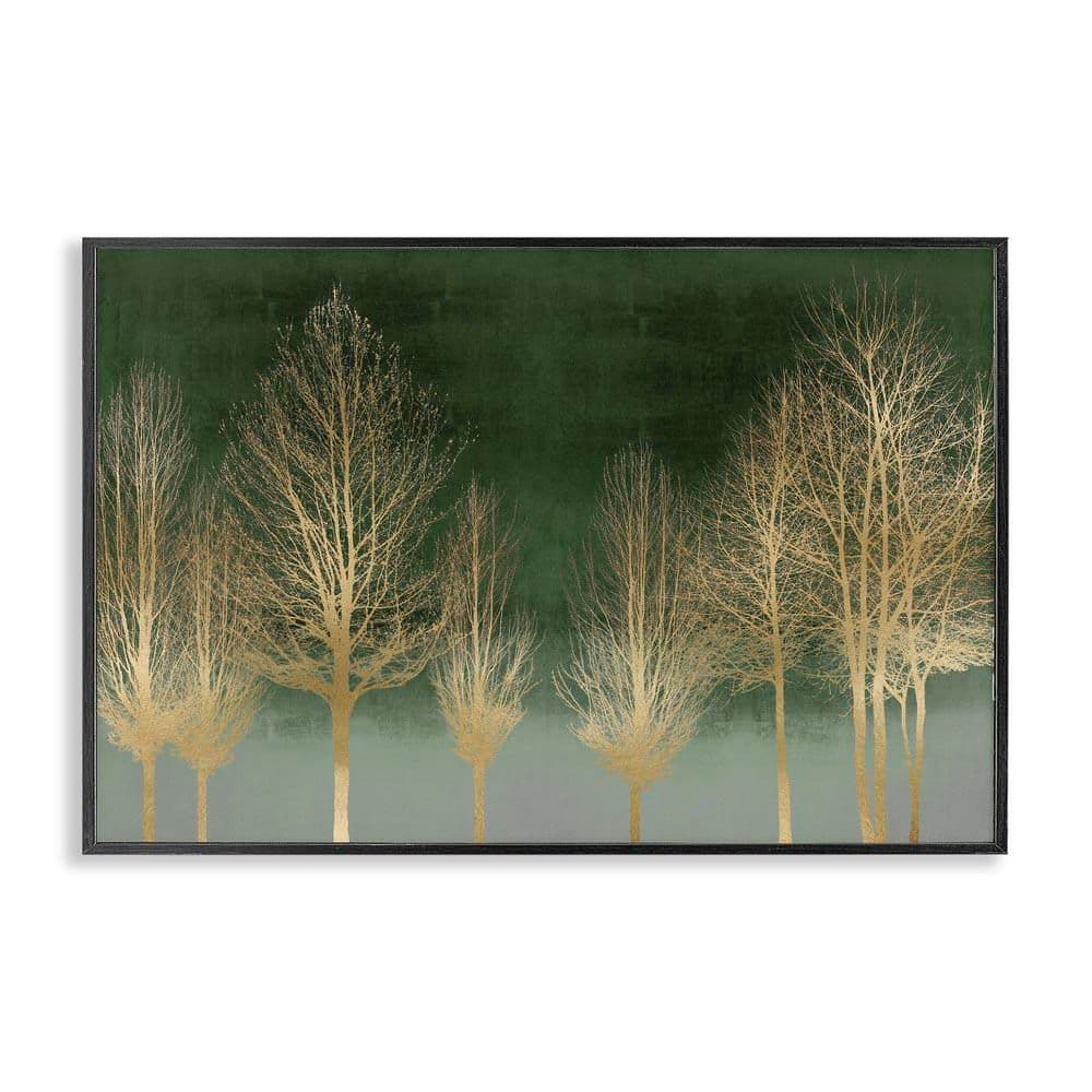 Stupell Industries Gold Gradient Forest by Kate Bennett Black Framed ...