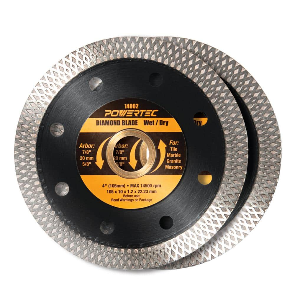 ‎POWERTEC 4 in. Turbo Mesh Rim, Super Thin Diamond Saw Blades for ...