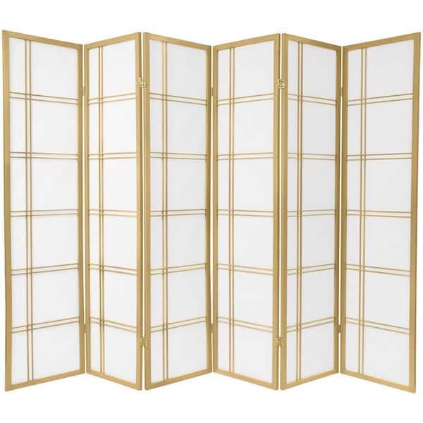 Red Lantern 6 ft. Gold Double Cross 6-Panel Room Divider DCSP-6P-Gold ...