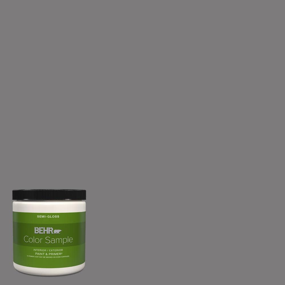 BEHR PREMIUM PLUS 8 oz. #BXC-58 Stormy Gray Semi-Gloss Interior ...