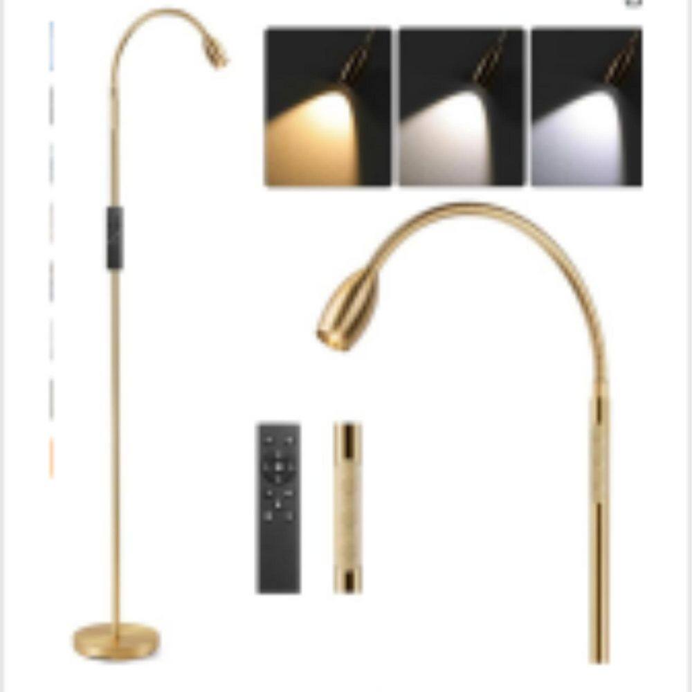 Sunpez 72 in. H Gold Standard Floor Lamp with Flexible Gooseneck ...