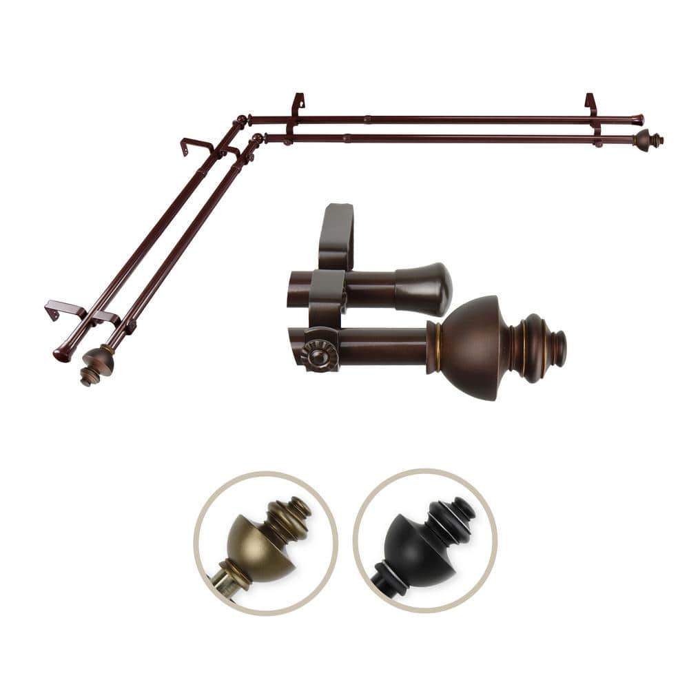 Rod Desyne 13/16' Dynasty Double Corner Window Rod 4704-287-CR - The ...