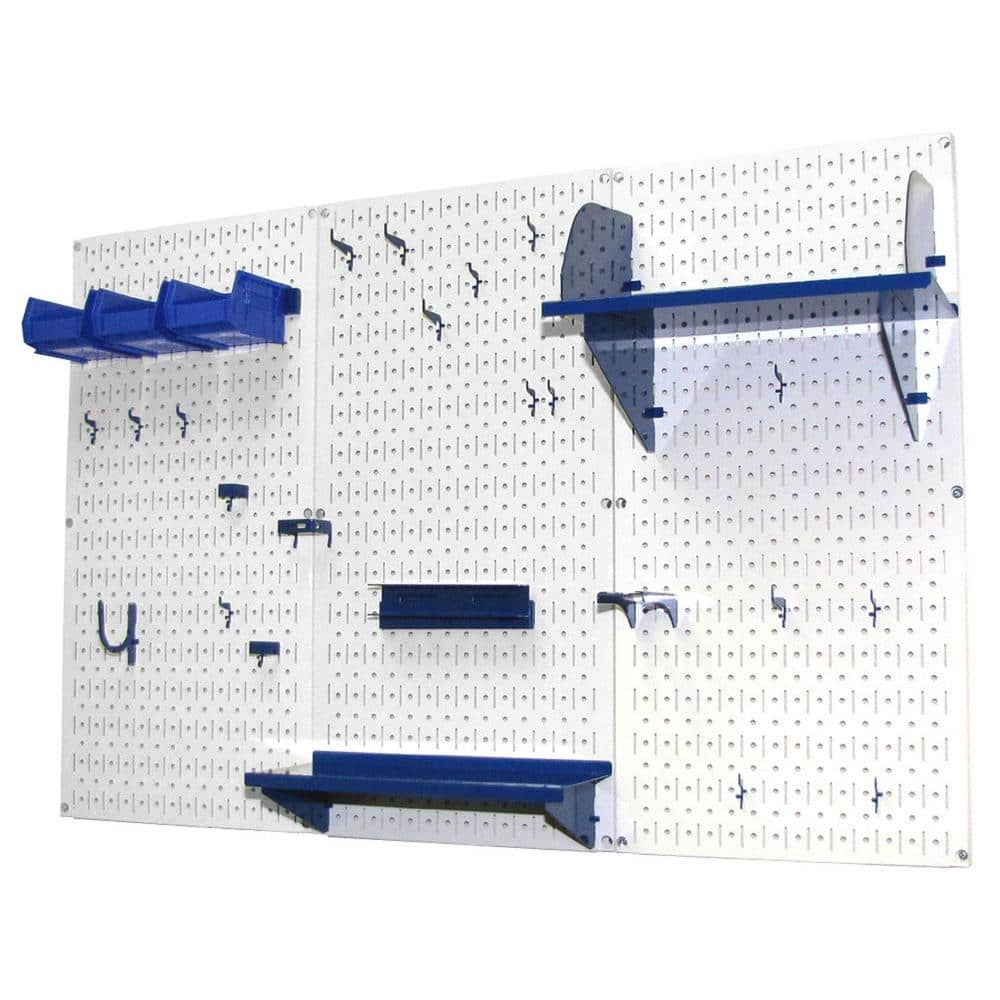 Wall Control 32 in. x 48 in. Metal Pegboard Standard Tool Storage Kit ...