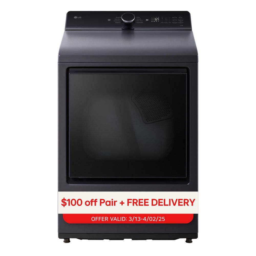 Have a question about LG 7.3 cu. ft. Vented SMART Electric Dryer in Matte Black with EasyLoad ...