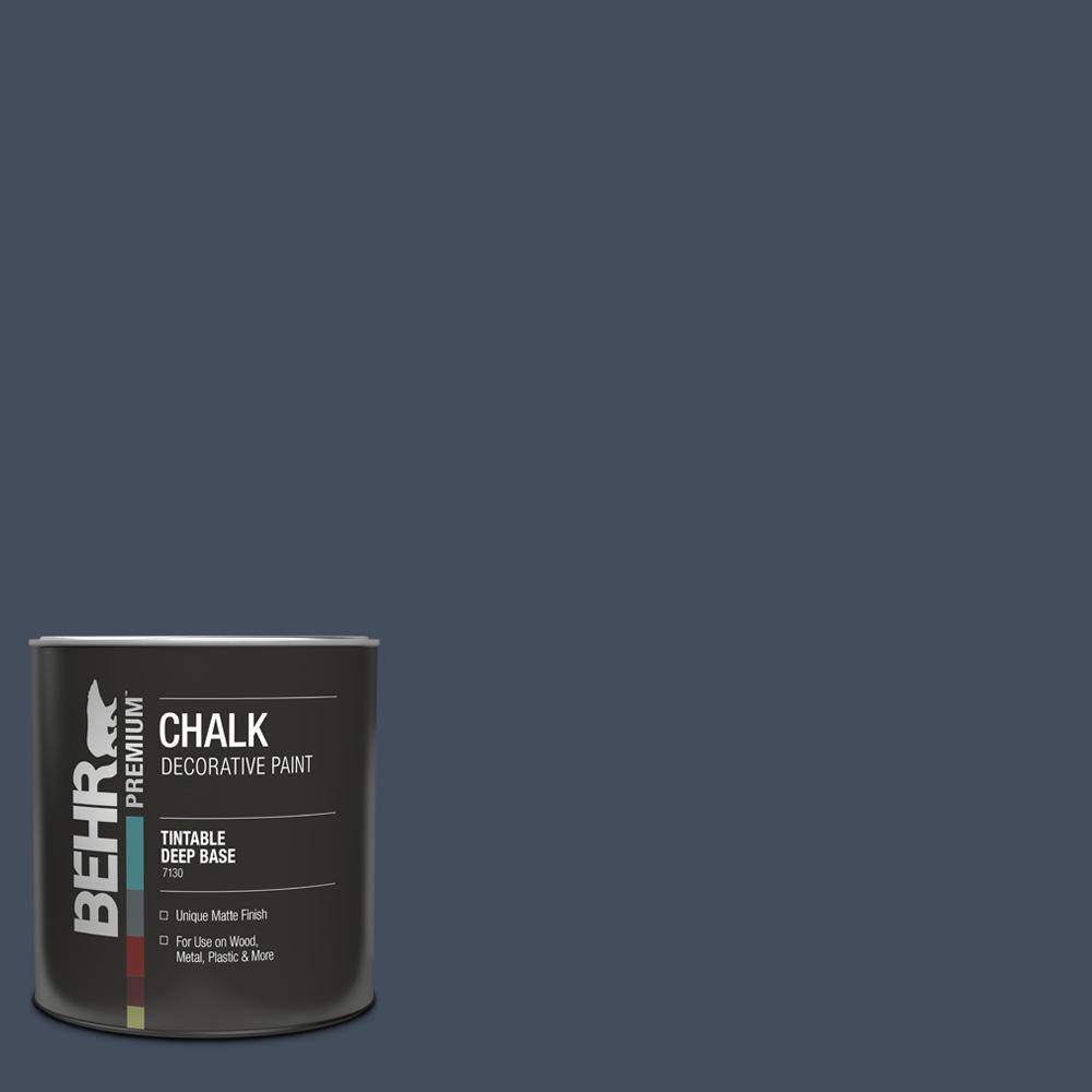 BEHR PREMIUM 1 qt. #S520-7 Night Flight Interior Chalk Decorative Paint ...