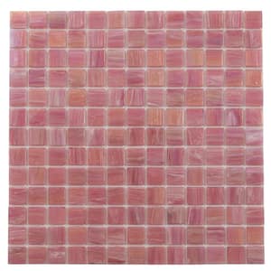 Apollo Tile Skosh 4 in. x 6 in. Glossy Pale Pink Glass Mosaic Uniform ...