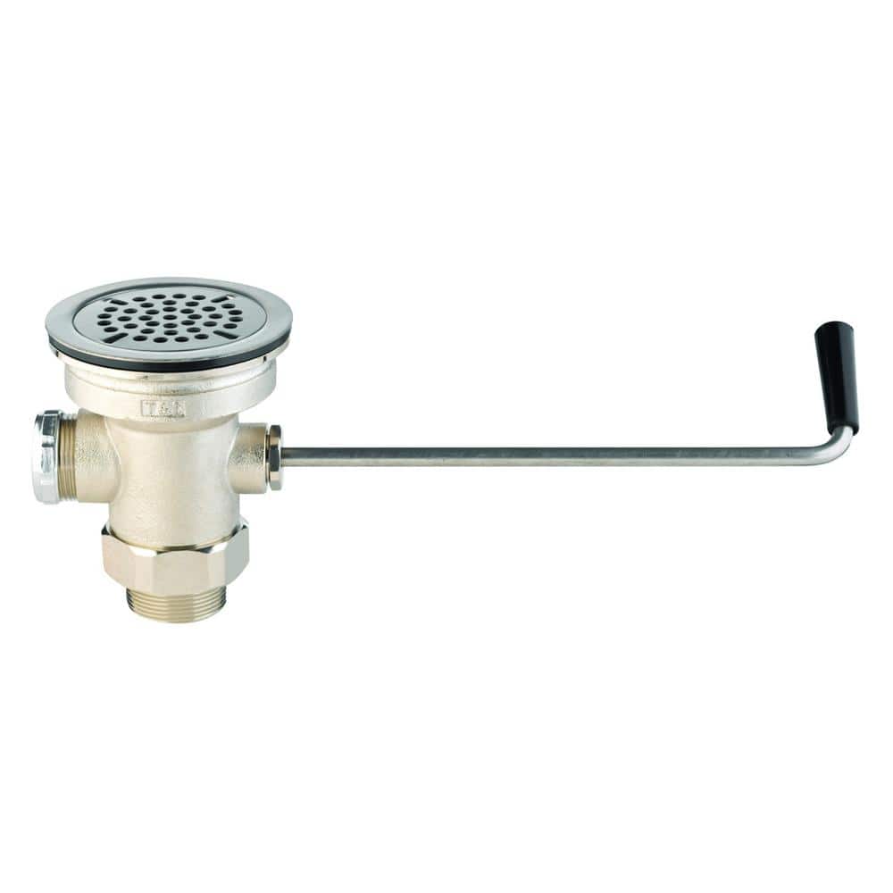 T&S 3 in. x 12.25 in. Brass Lever Waste Valve B-3942 - The Home Depot
