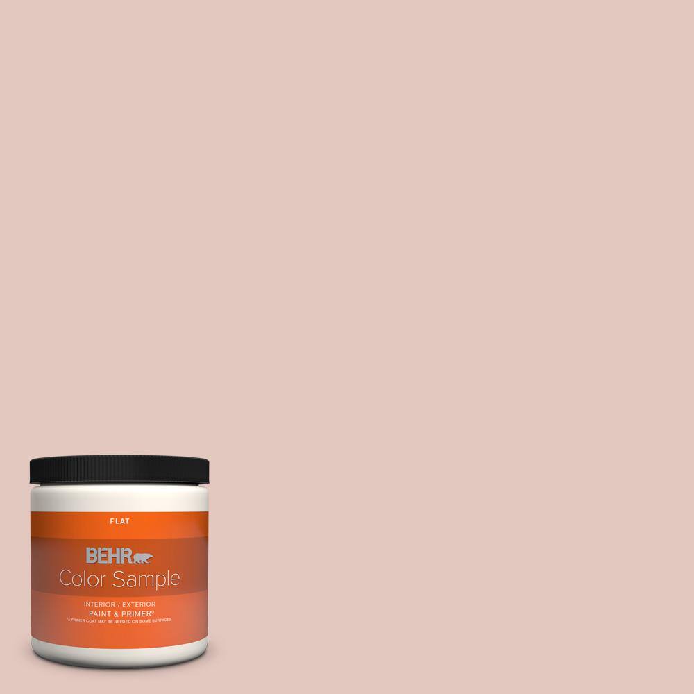 BEHR PREMIUM PLUS 8 oz. #S170-2 Rosewater Flat Interior/Exterior Paint ...