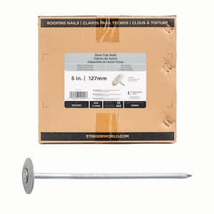 Stinger 2-1/2 in. x 12-Gauge Electrogalvanized Ring Shank Steel Cap ...