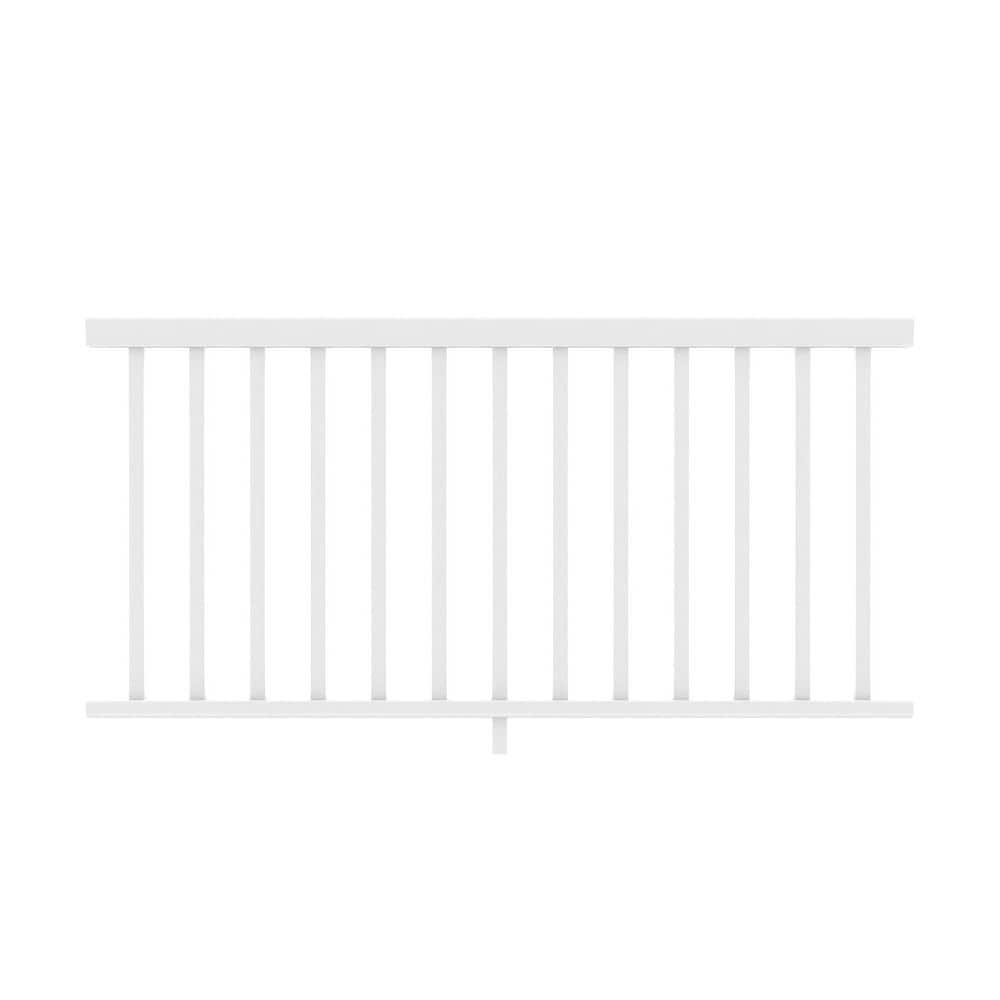 Deckorators 6 ft. x 36 in. White Horizontal PVC Composite Railing Kit ...