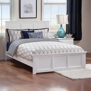 AFI Madison Walnut Brown Solid Wood Frame Full Panel Bed with Matching ...