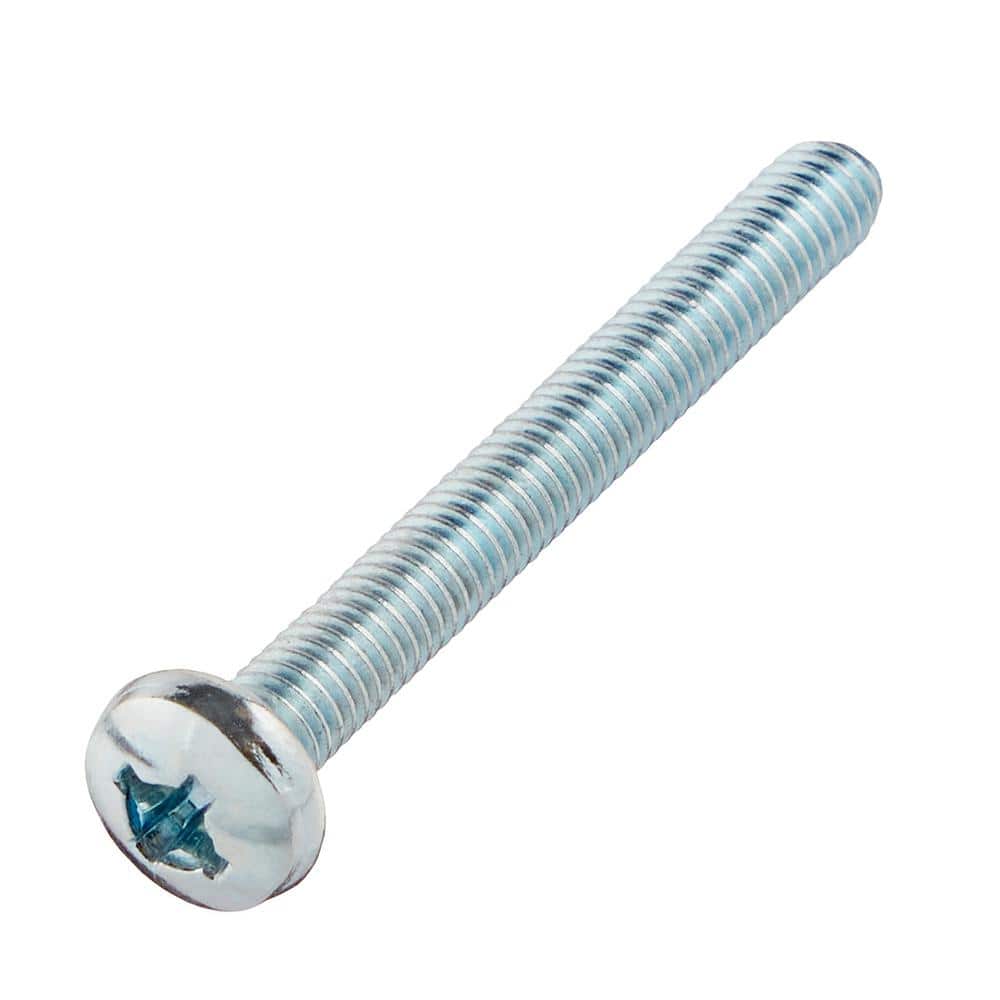 Everbilt M4-0.7x35mm Zinc Pan Head Phillips Drive Machine Screw 2 ...