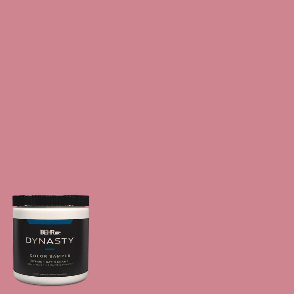 BEHR DYNASTY 8 oz. #130D-4 Rose Sachet Satin Enamel Stain-Blocking ...