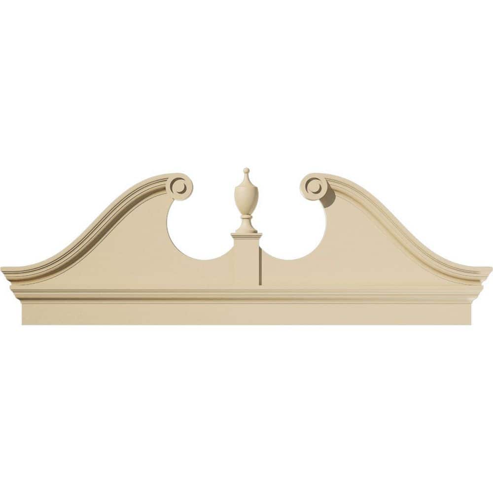 Ekena Millwork 68-in W x 23-7/8-in H x 2-3/4-in P Rams Head Signature ...