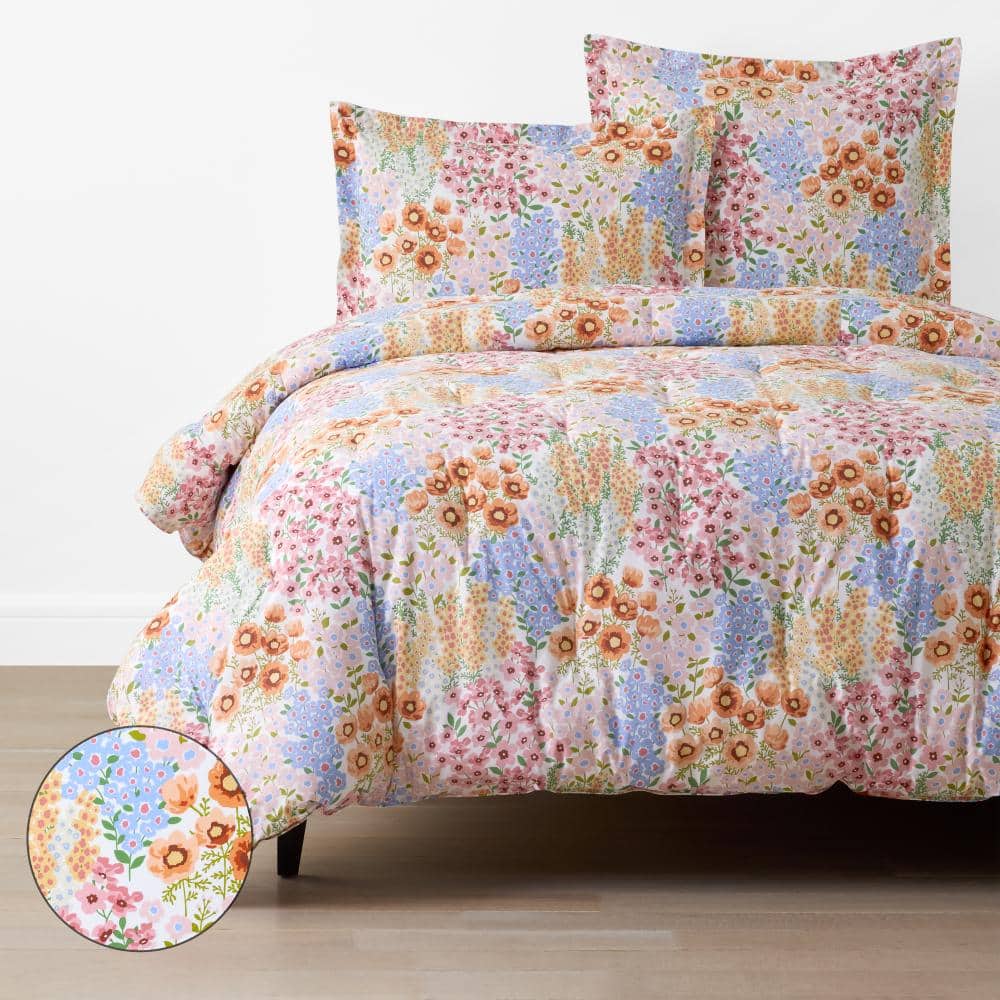 Garden Jubilee Classic Cool Cotton Percale Comforter - Multi, Full ...