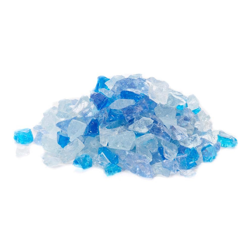EXOTIC Fire Glass 1/2 in. to 3/4 in. Bahama Blend Classic Fire Glass ...