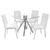 Madison White Dinette Set (5-Piece) T244W5 - The Home Depot