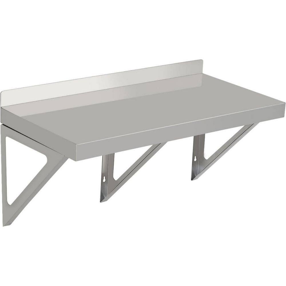 48 in.W x 12 in. D Sliver Stainless Steel Garage Wall Shelf,Wall ...