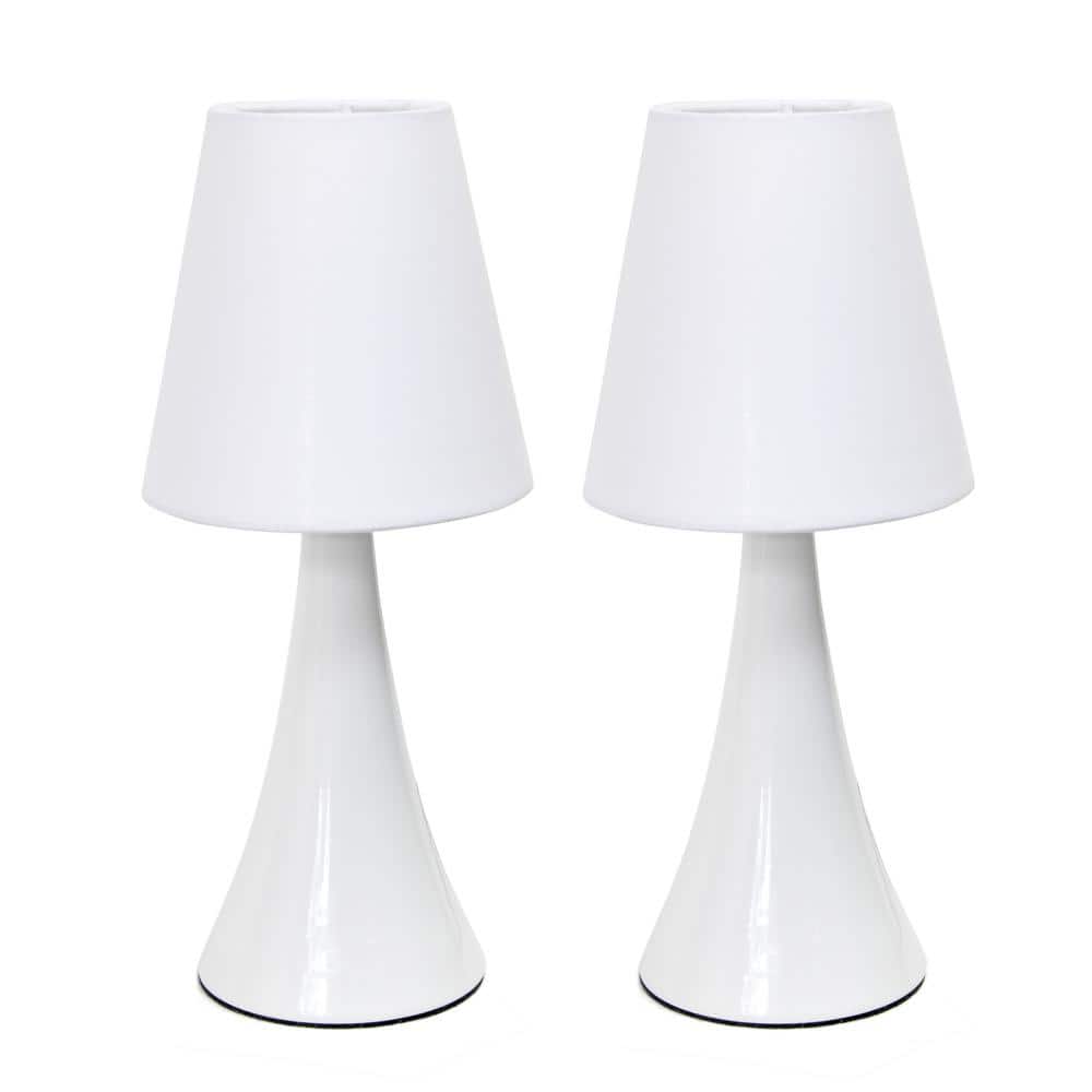 Creekwood home 11.42 in. Chic and Contemporary Mini Touch Lamp Duo, for ...