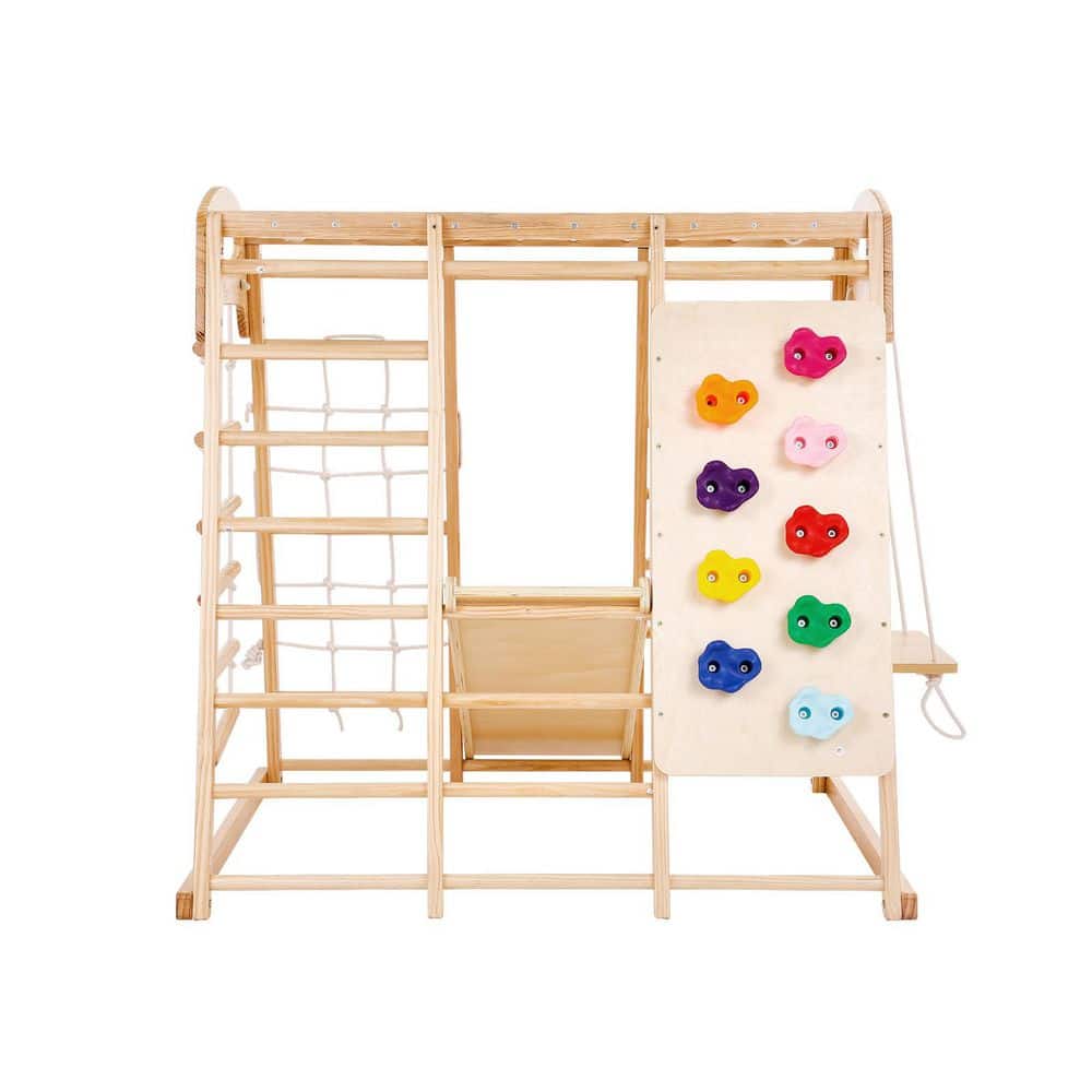SKYSHALO 7-in-1 Toddler Playset, Indoor Jungle Gym for Kids, Includes ...