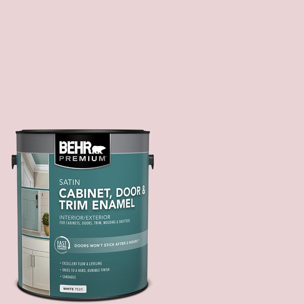 BEHR PREMIUM 1 gal. #S130-1 Beloved Pink Satin Enamel Interior/Exterior ...