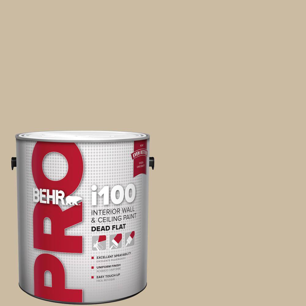 BEHR PRO 1 gal. #MQ2-26 Windsor Tan Dead Flat Interior Paint PR10501 ...