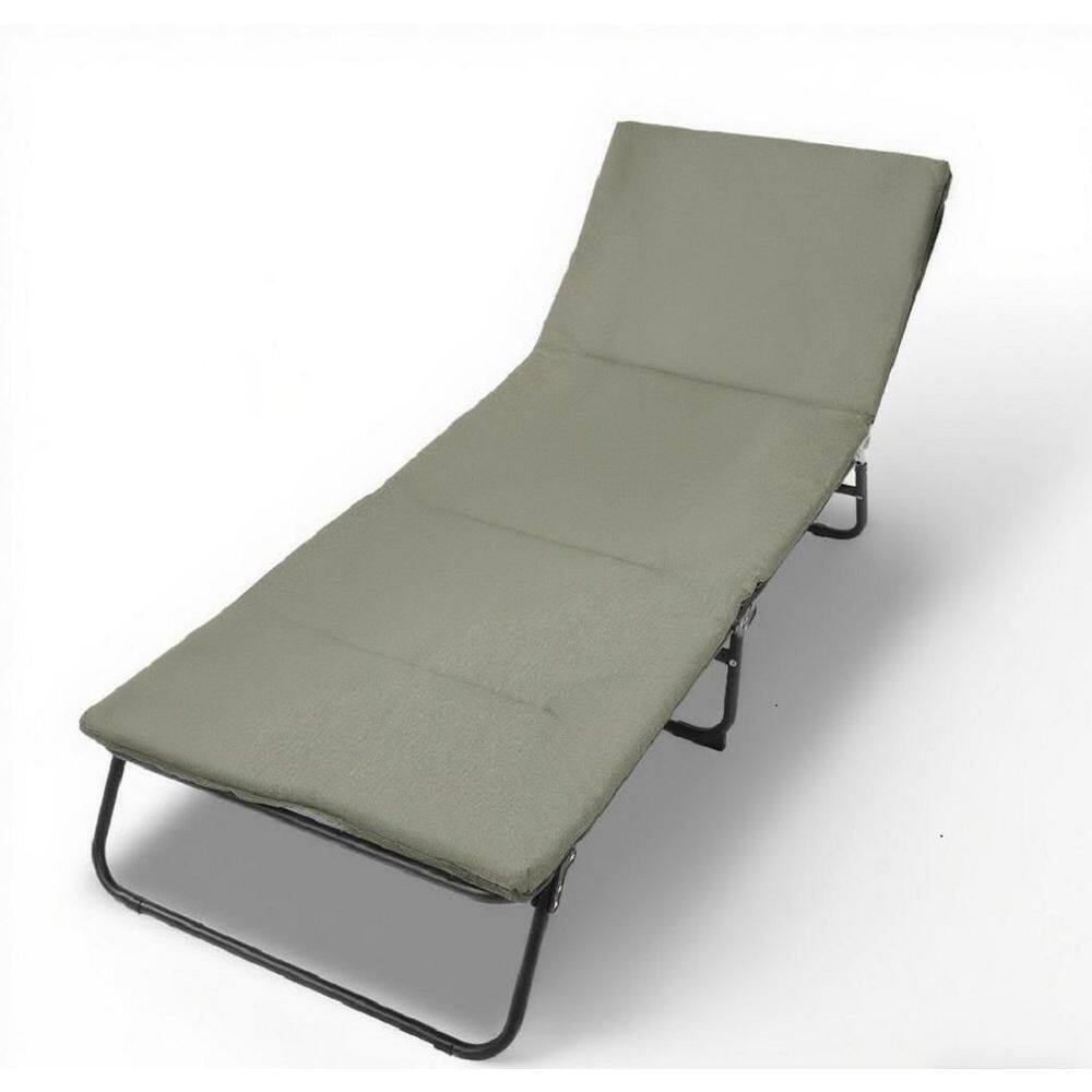 Green 1200D Oxford Heavy Duty 5-Angle Adjustable Folding Camping Cot ...
