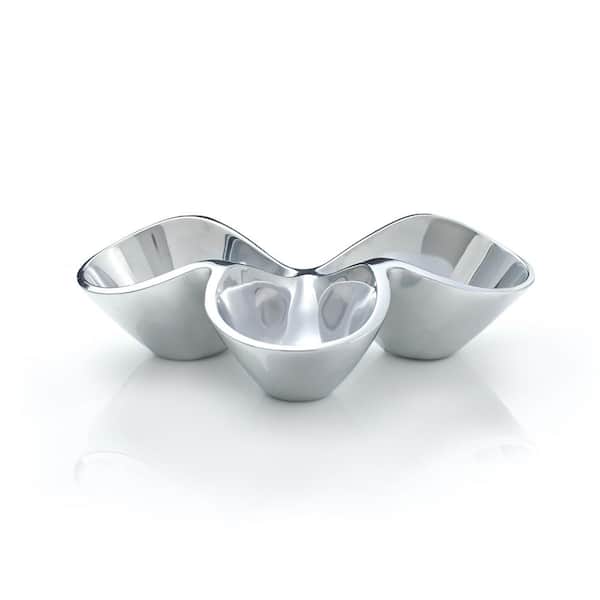 NAMBE Bella Alloy Triple Condiment Server-MT0621 - The Home Depot