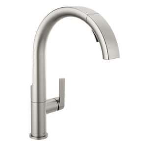 Delta Lenta Single-Handle Pull-Down Sprayer Kitchen Faucet with ...