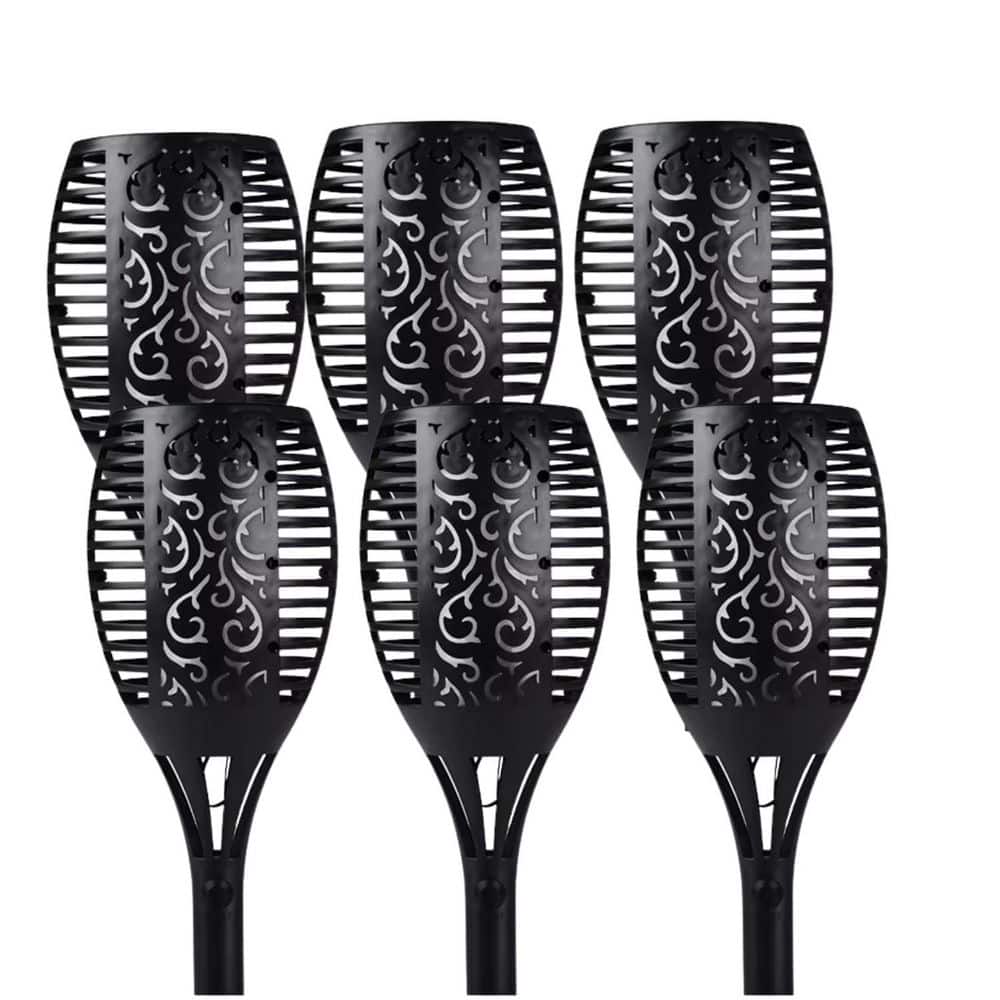 Misopily 96 LED Solar Torch Lights Outdoor Waterproof Flickering Flame ...